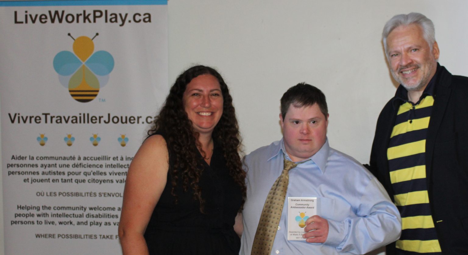 Graham Armstrong Receives the LiveWorkPlay Ambassador Award at Make A ...